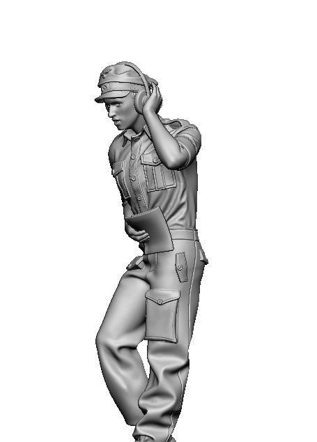 WW II German tank commander summer 3D model 3D printable | CGTrader