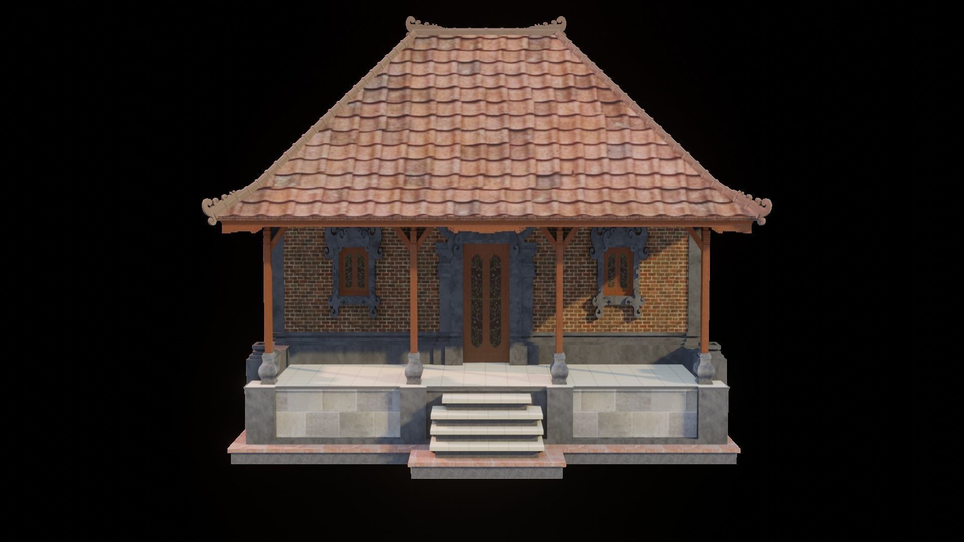Rumah Adat Bale Manten - Bali 3D model | CGTrader