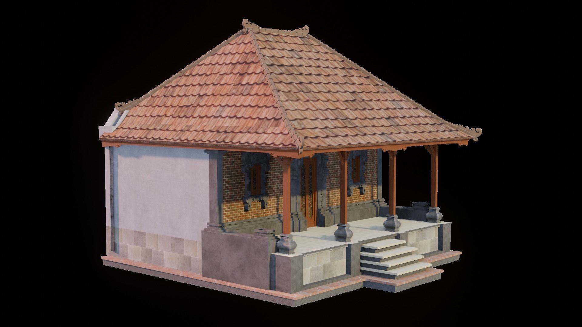 Rumah Adat Bale Manten - Bali 3D model | CGTrader
