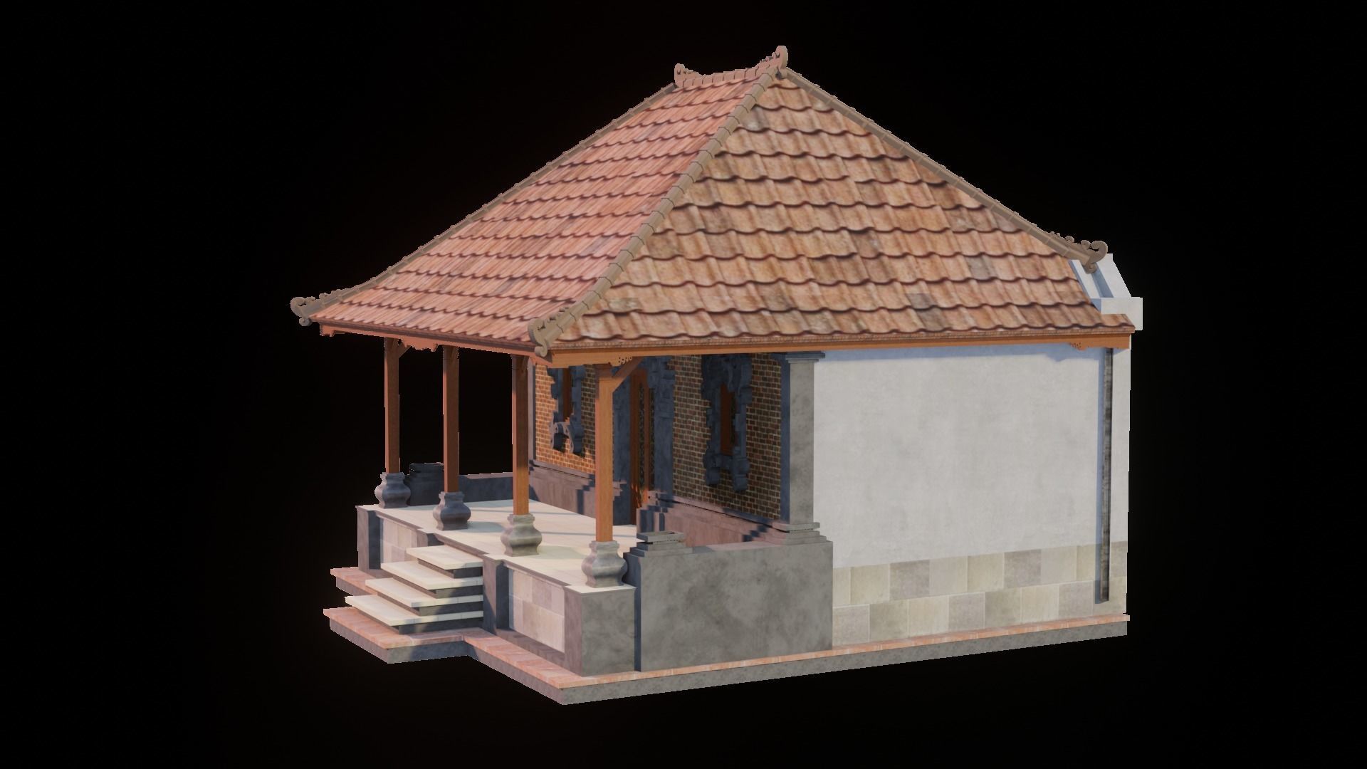 Rumah Adat Bale Manten - Bali 3D model | CGTrader