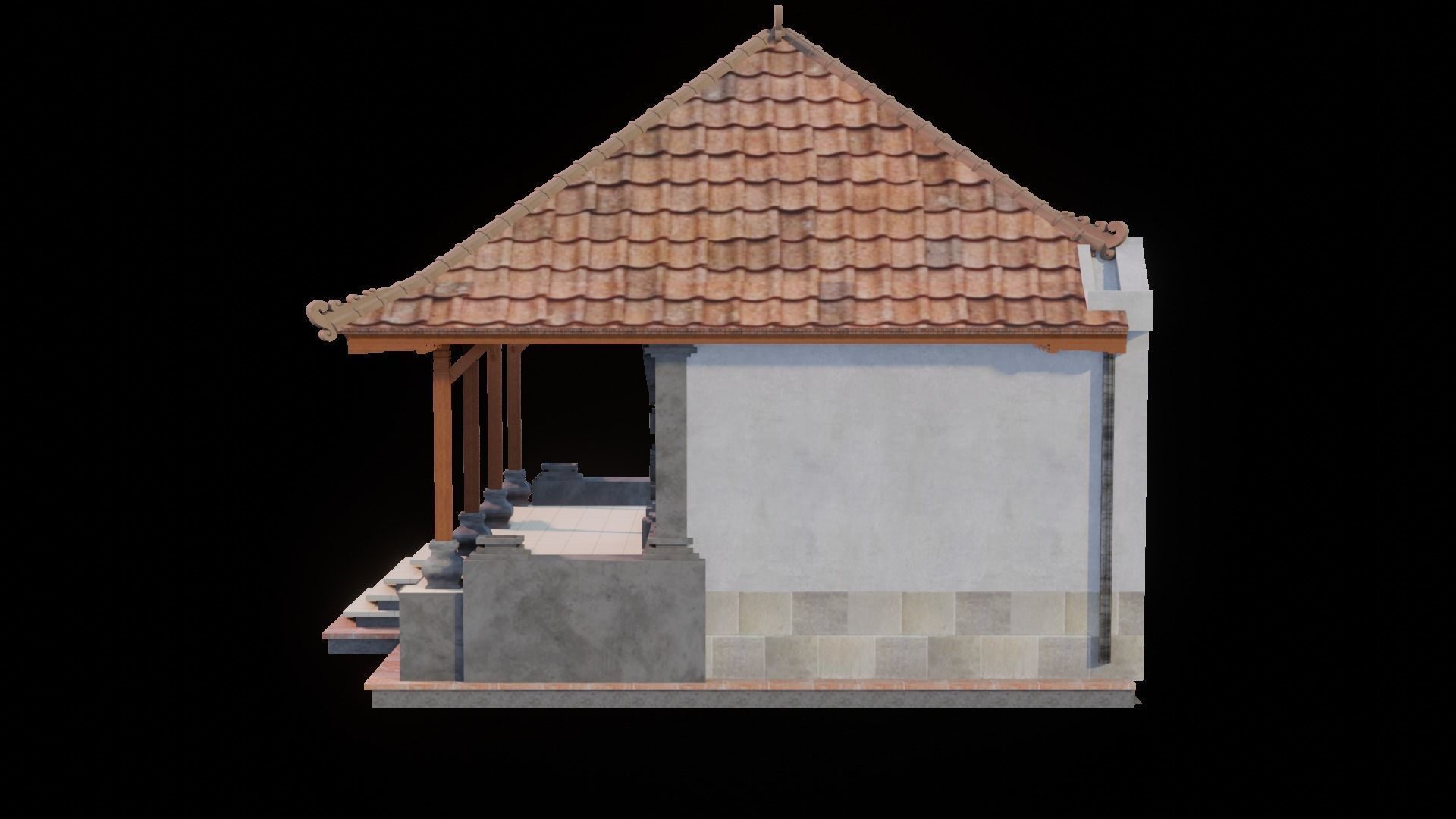 Rumah Adat Bale Manten - Bali 3D model | CGTrader