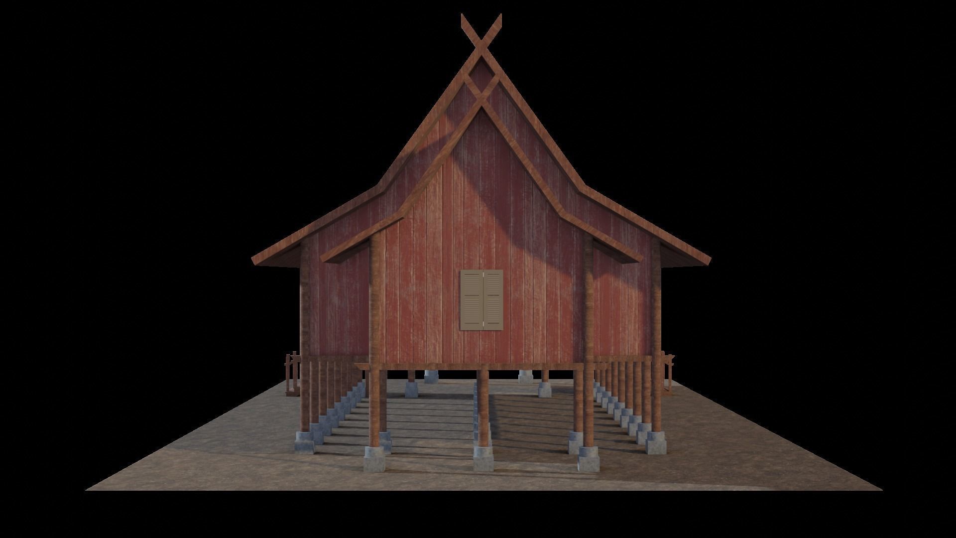 Rumah Adat Betang - Dayak 3D model | CGTrader