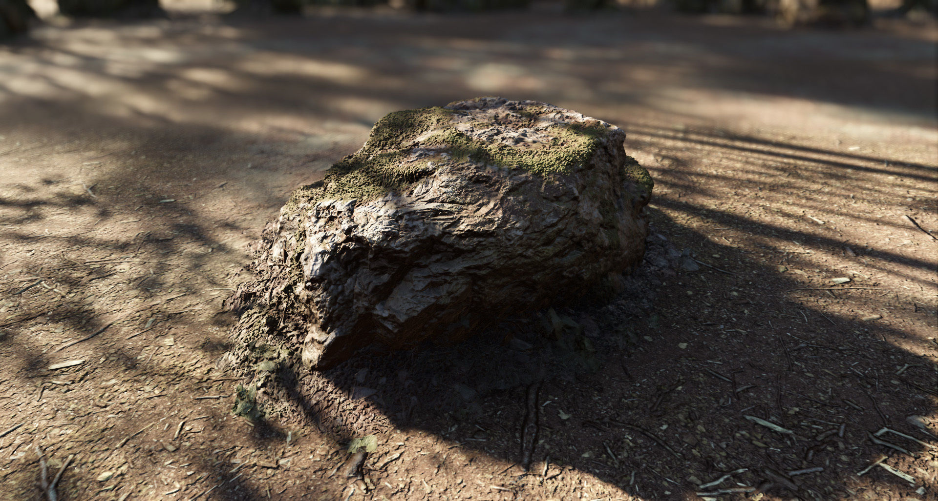 Mossy Forest Rock A Single free 3D model | CGTrader