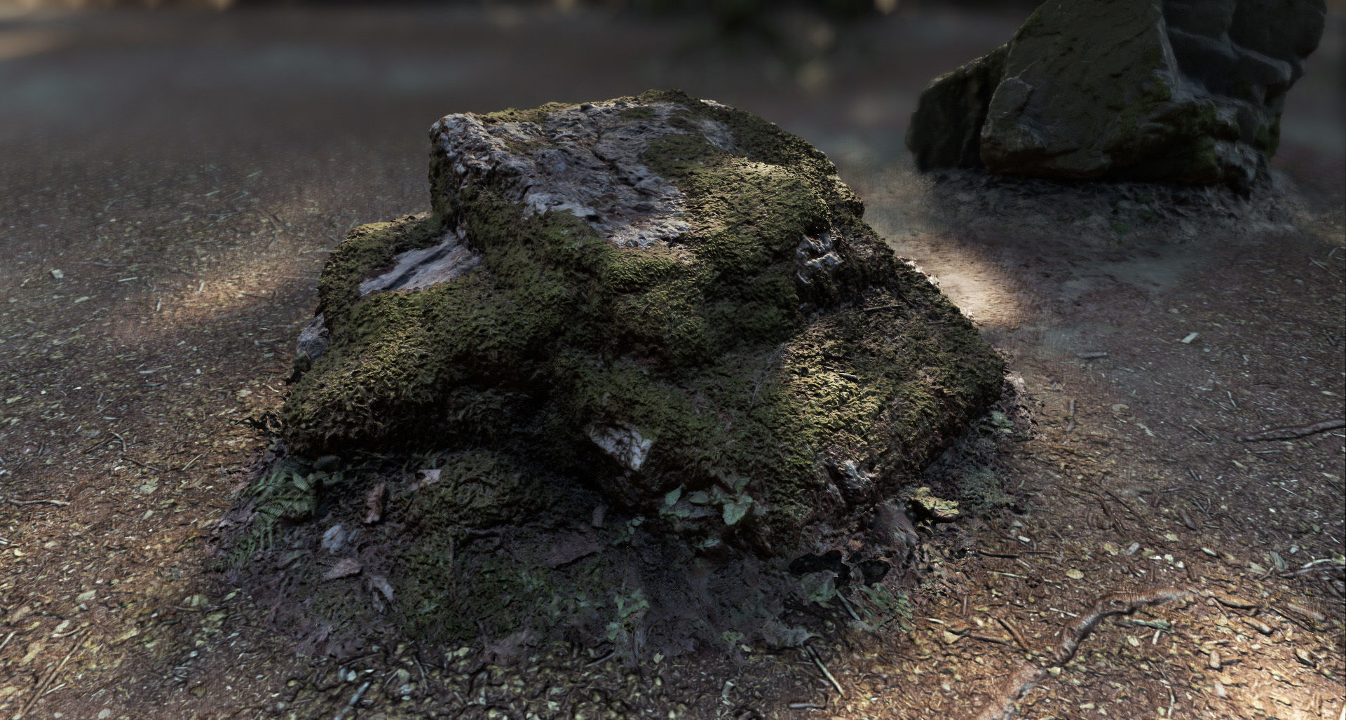 Mossy Forest Rock A Single free 3D model | CGTrader