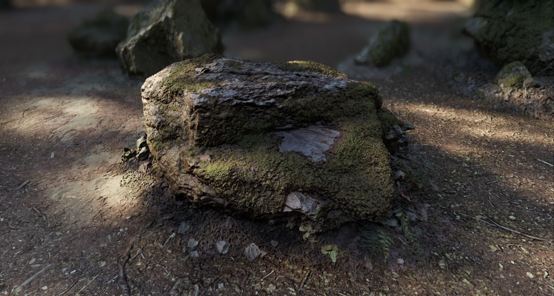 Mossy Forest Rock A Single free 3D model | CGTrader