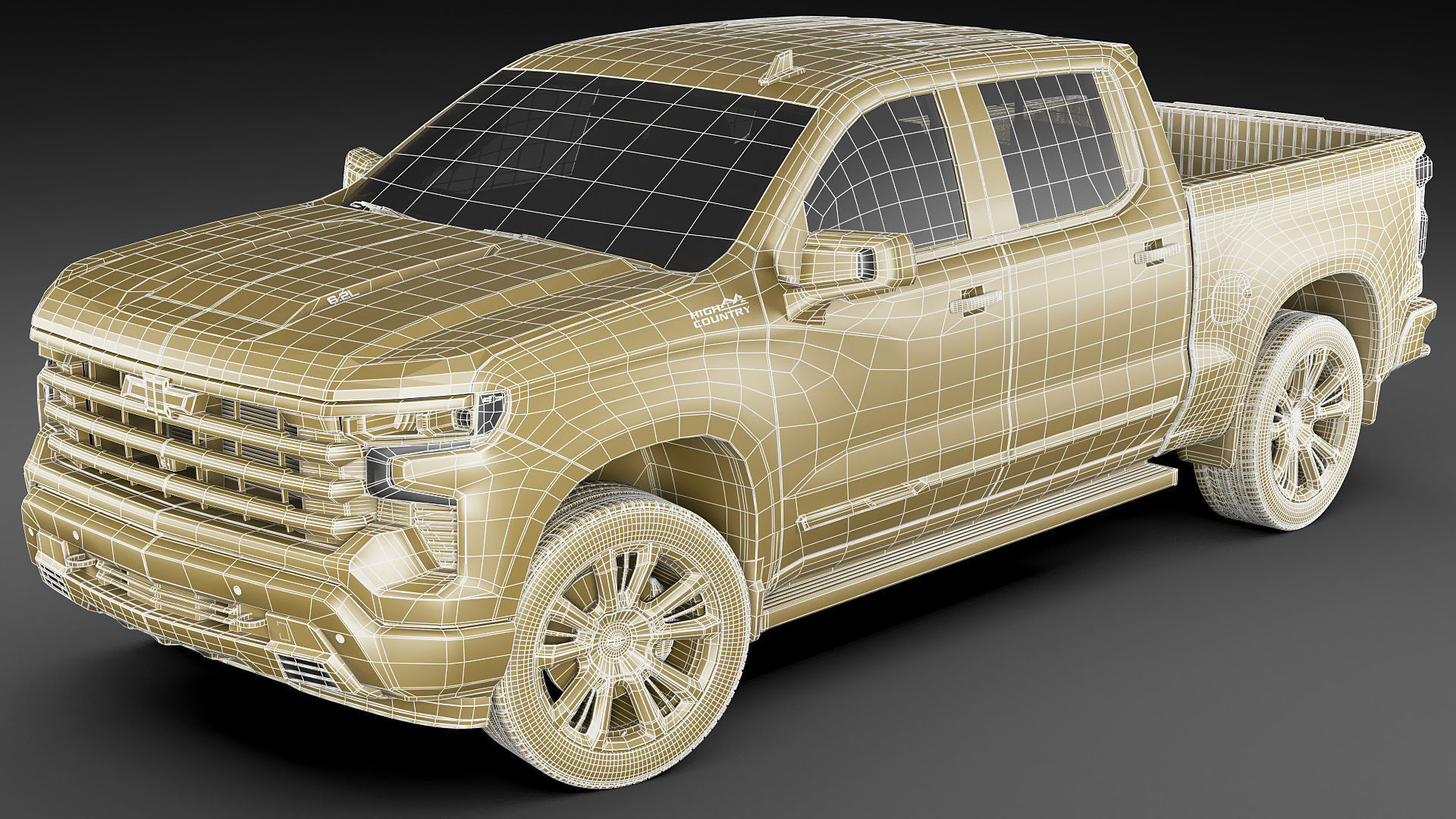 Pickup Silverado 2022 High Country 3D model | CGTrader