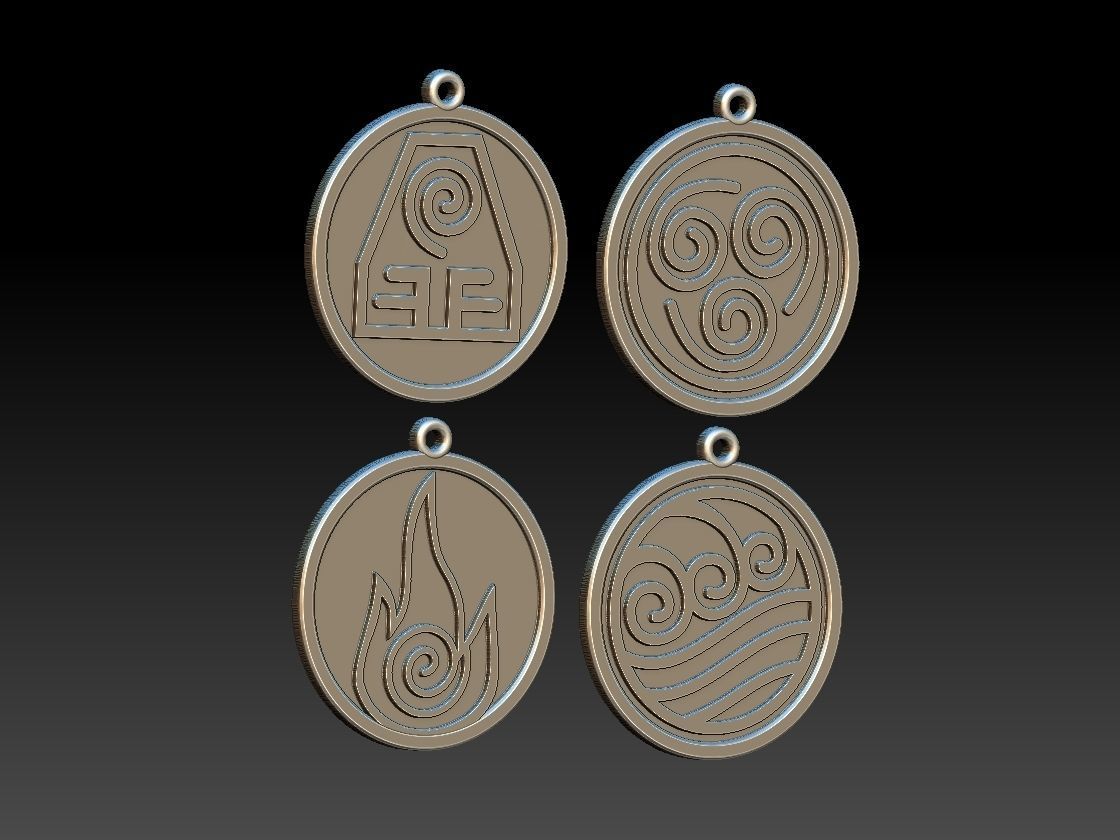 ATLA The Last Airbender All Four Elements 3D model 3D printable | CGTrader