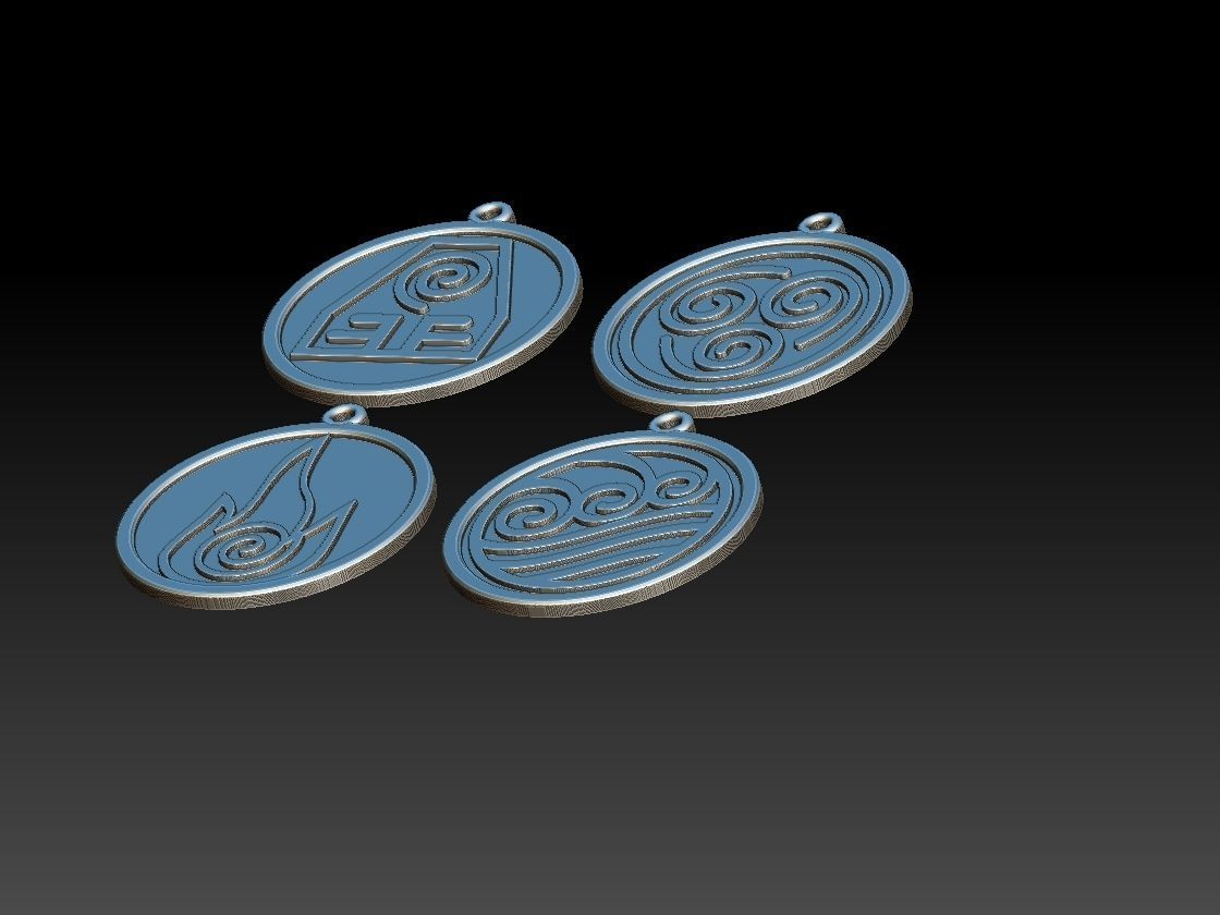 ATLA The Last Airbender All Four Elements 3D model 3D printable | CGTrader