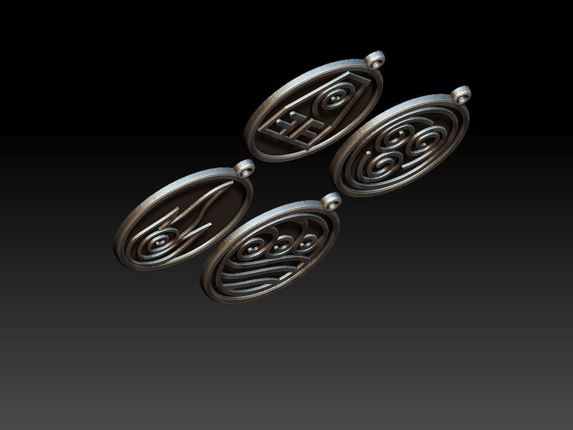 ATLA The Last Airbender All Four Elements 3D model 3D printable | CGTrader