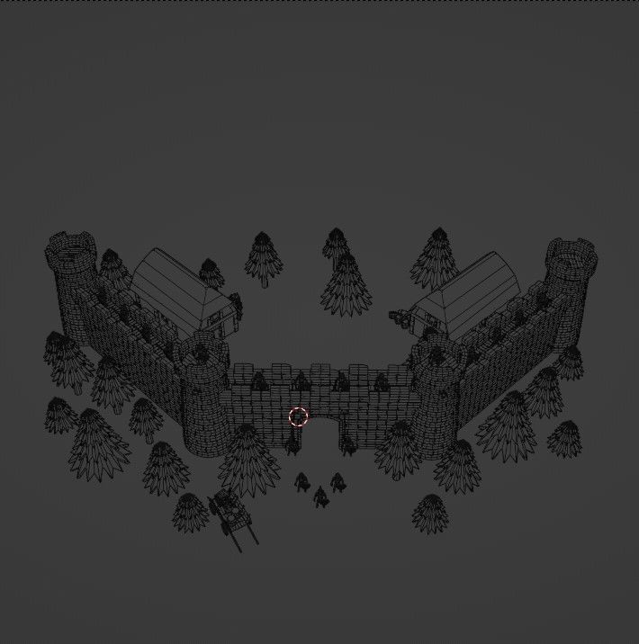 3D model Fortress Low-poly 3D model knight holding sword VR / AR / low-poly | CGTrader