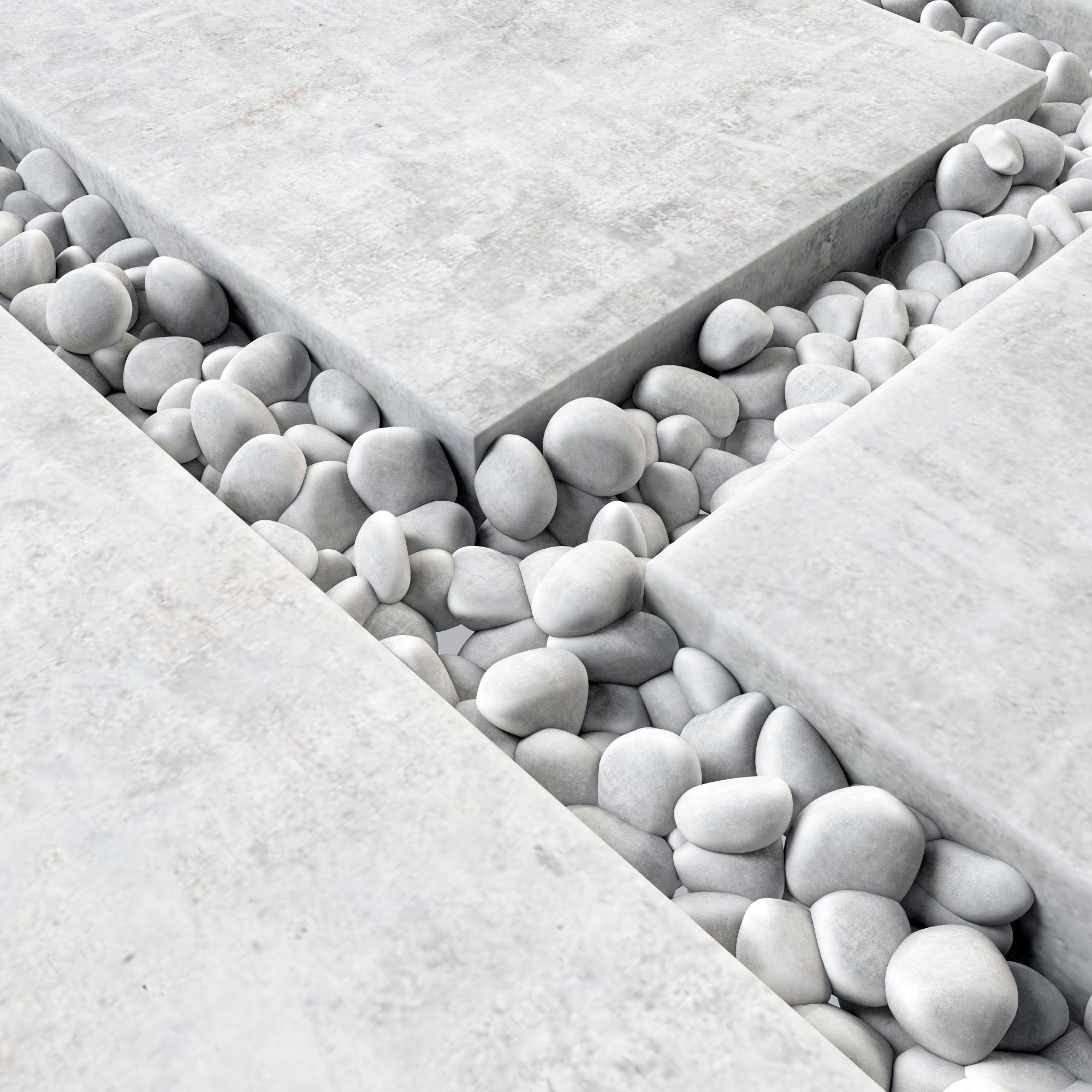 Paving tile pebble n9 3D model | CGTrader