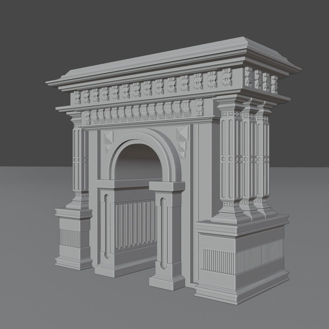 3D model Roman Architecture Gate VR / AR / low-poly | CGTrader