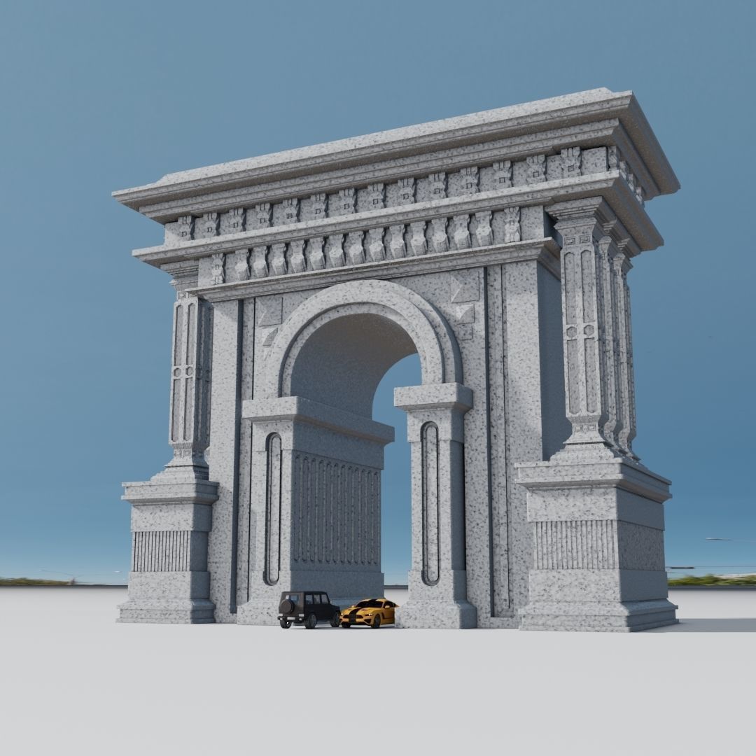 3D model Roman Architecture Gate VR / AR / low-poly | CGTrader