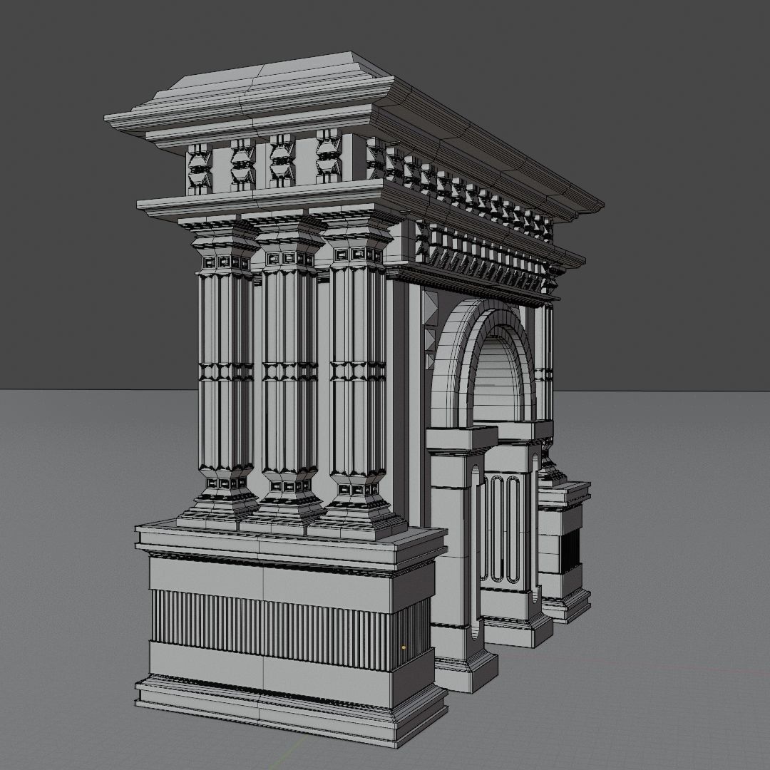 3D model Roman Architecture Gate VR / AR / low-poly | CGTrader