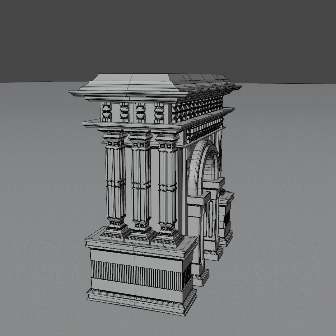 3D model Roman Architecture Gate VR / AR / low-poly | CGTrader