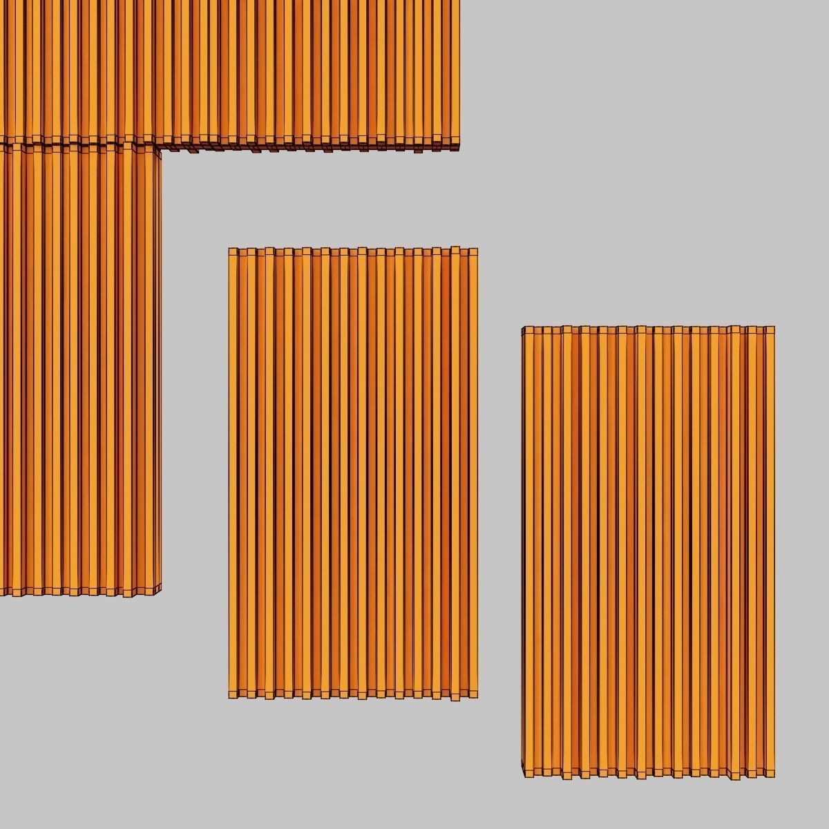 Panel rail thin n1 3D model | CGTrader