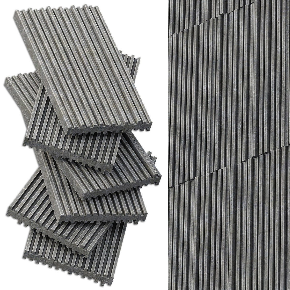 Panel rail thin n1 3D model | CGTrader