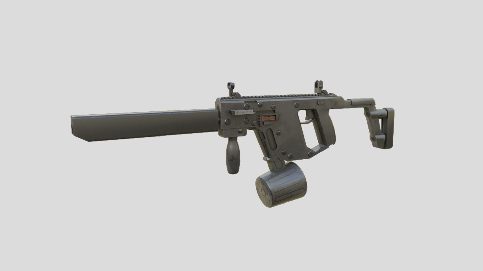 3D model SMG3 machine Gun - 3D game ready Model VR / AR / low-poly ...