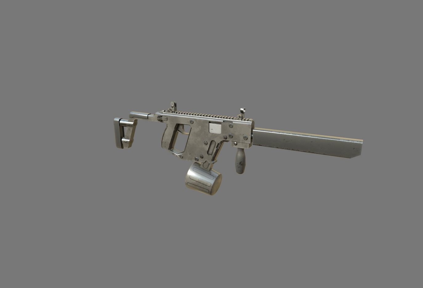 3D model SMG3 machine Gun - 3D game ready Model VR / AR / low-poly ...