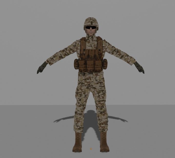 Military Male 3D model rigged | CGTrader