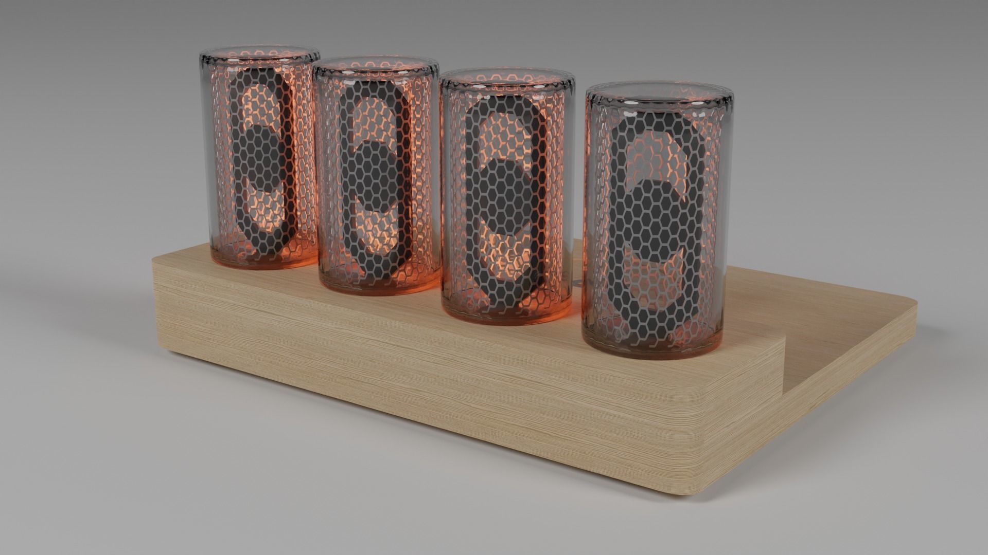 Nixie tube LED charging station 3D model | CGTrader