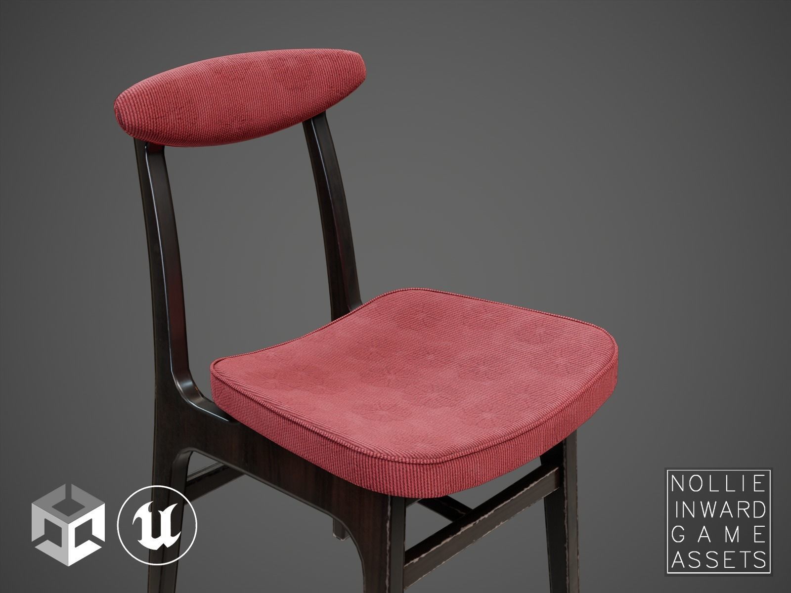 3D model Soviet Chair Variant 1 Dark VR / AR / low-poly | CGTrader