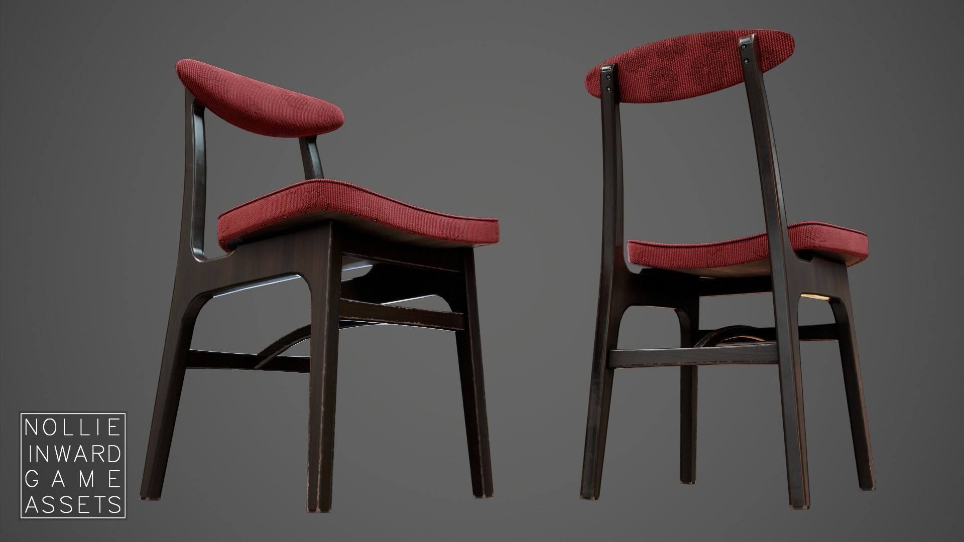 3D model Soviet Chair Variant 1 Dark VR / AR / low-poly | CGTrader