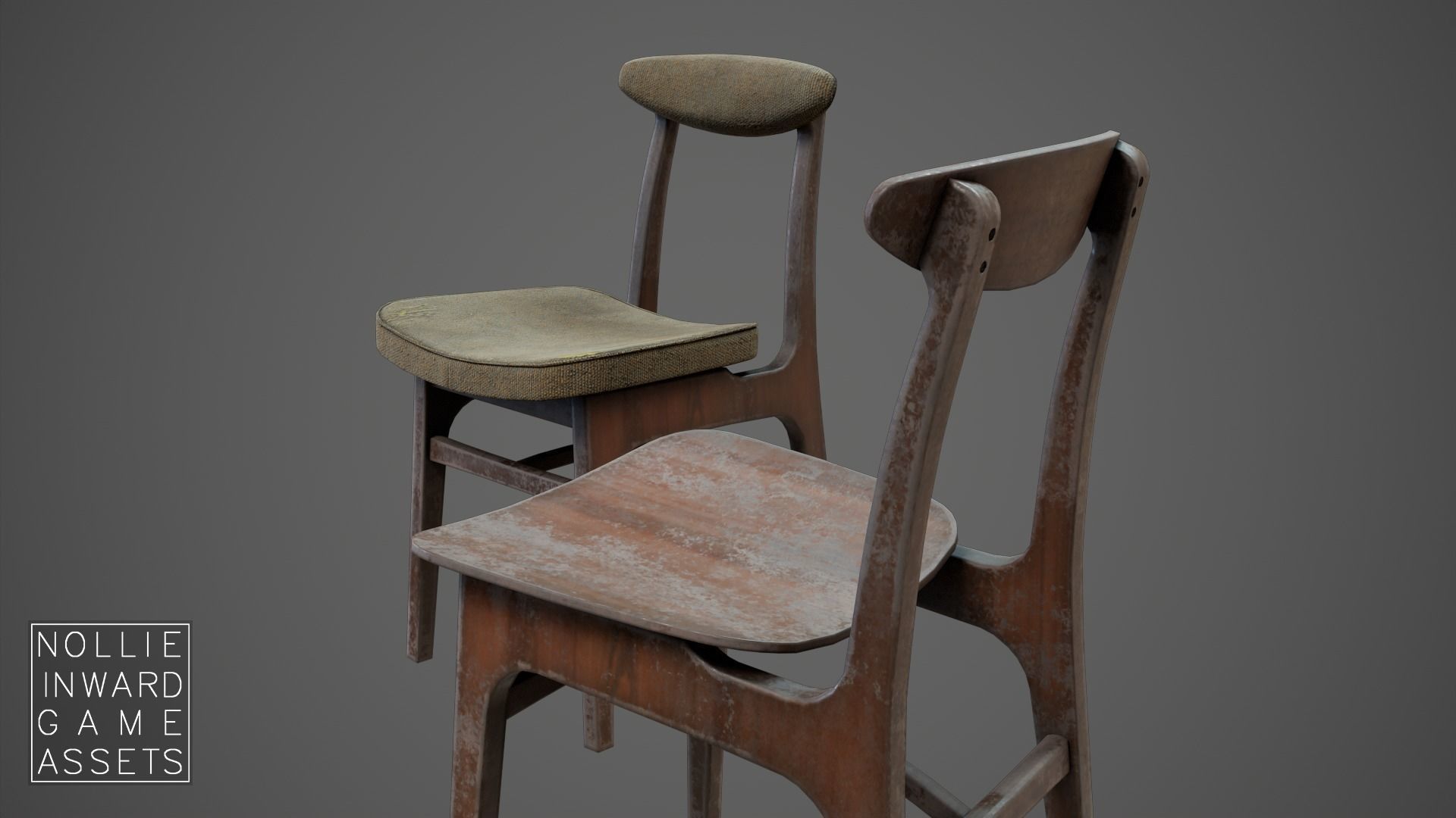 3D model Soviet Chair Variant 1 Damaged VR / AR / low-poly | CGTrader
