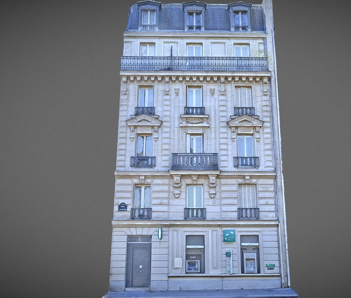 3D model Paris building facade 01 VR / AR / low-poly | CGTrader
