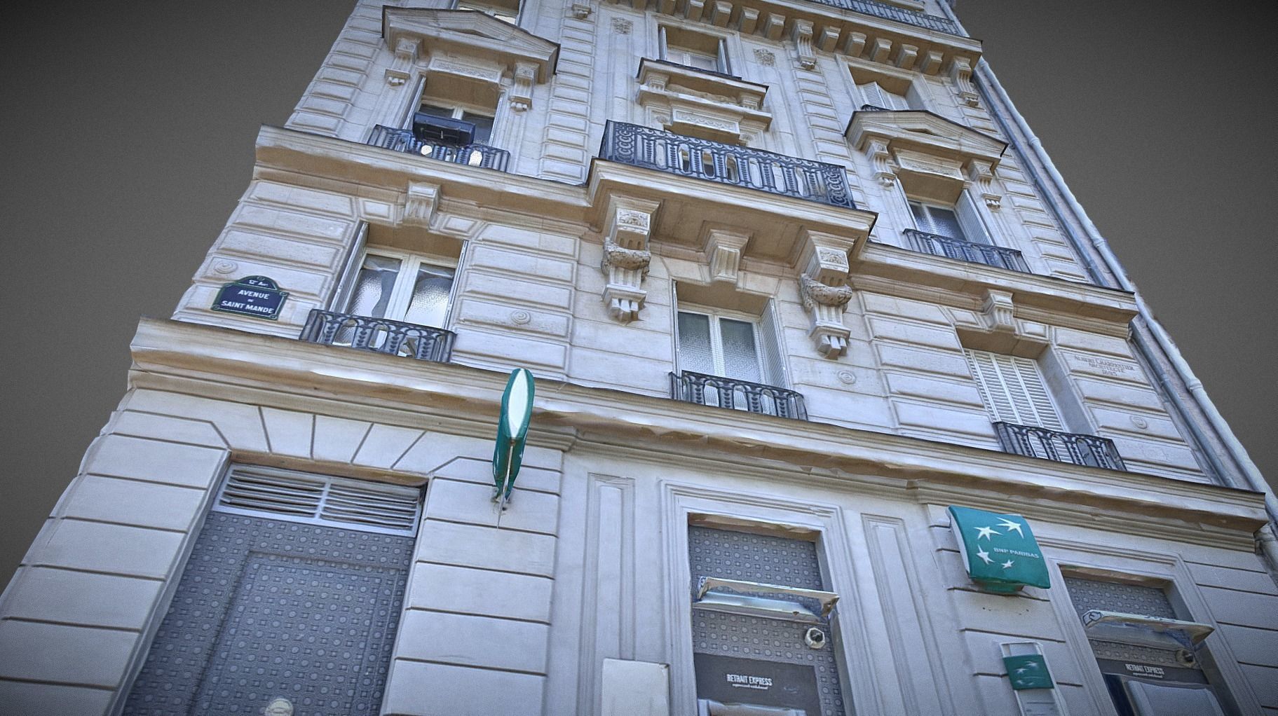 3D model Paris building facade 01 VR / AR / low-poly | CGTrader