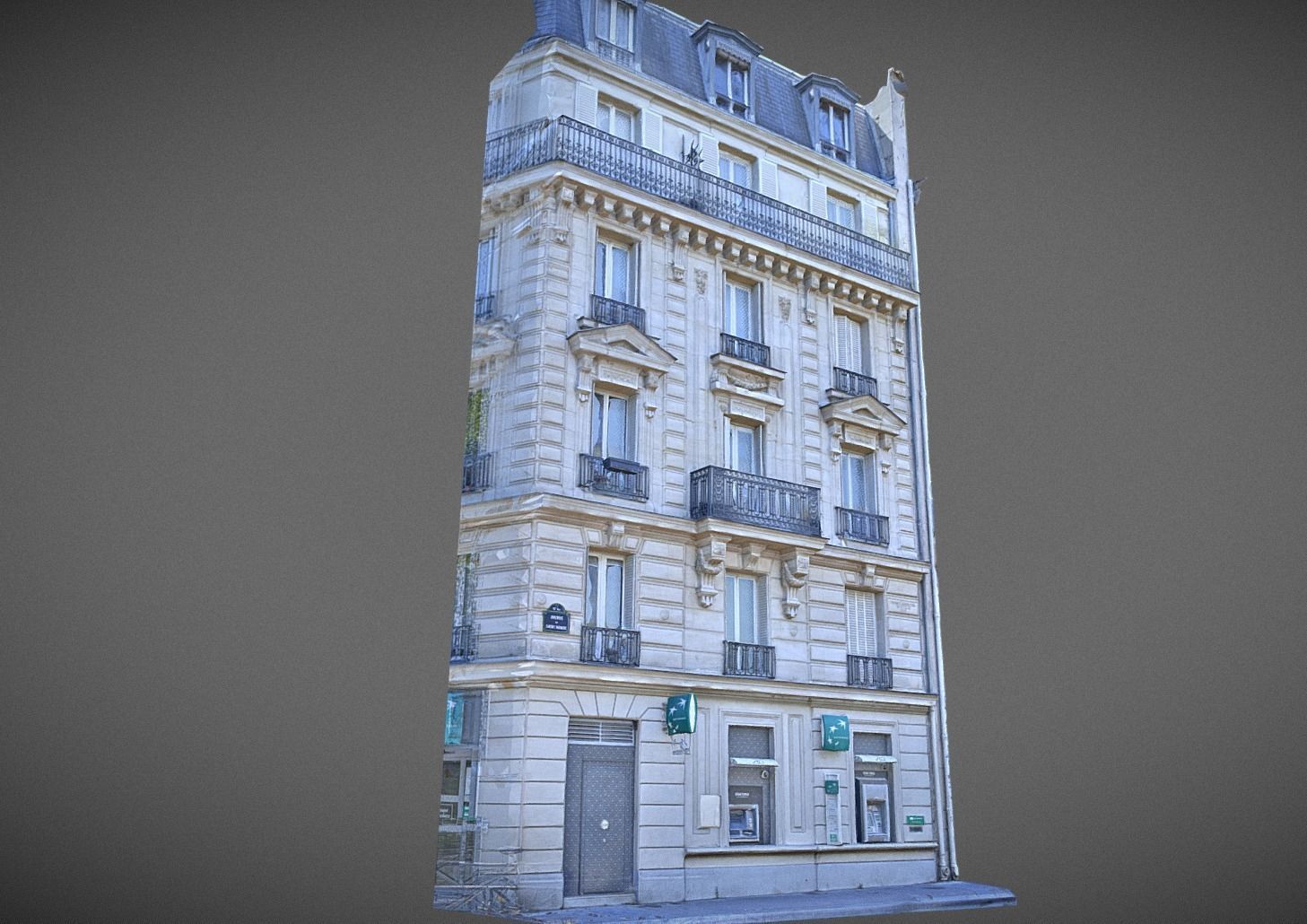 3D model Paris building facade 01 VR / AR / low-poly | CGTrader