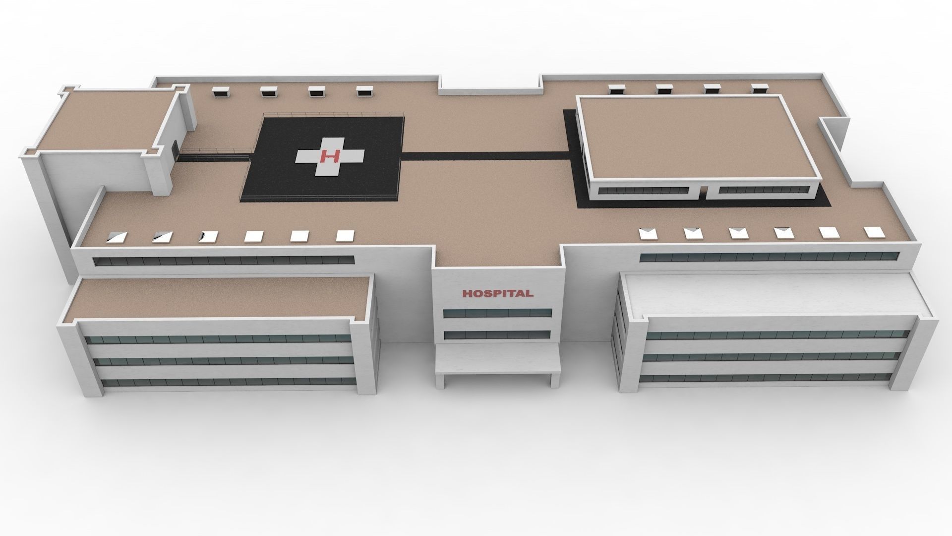 Modern hospital 3D model | CGTrader