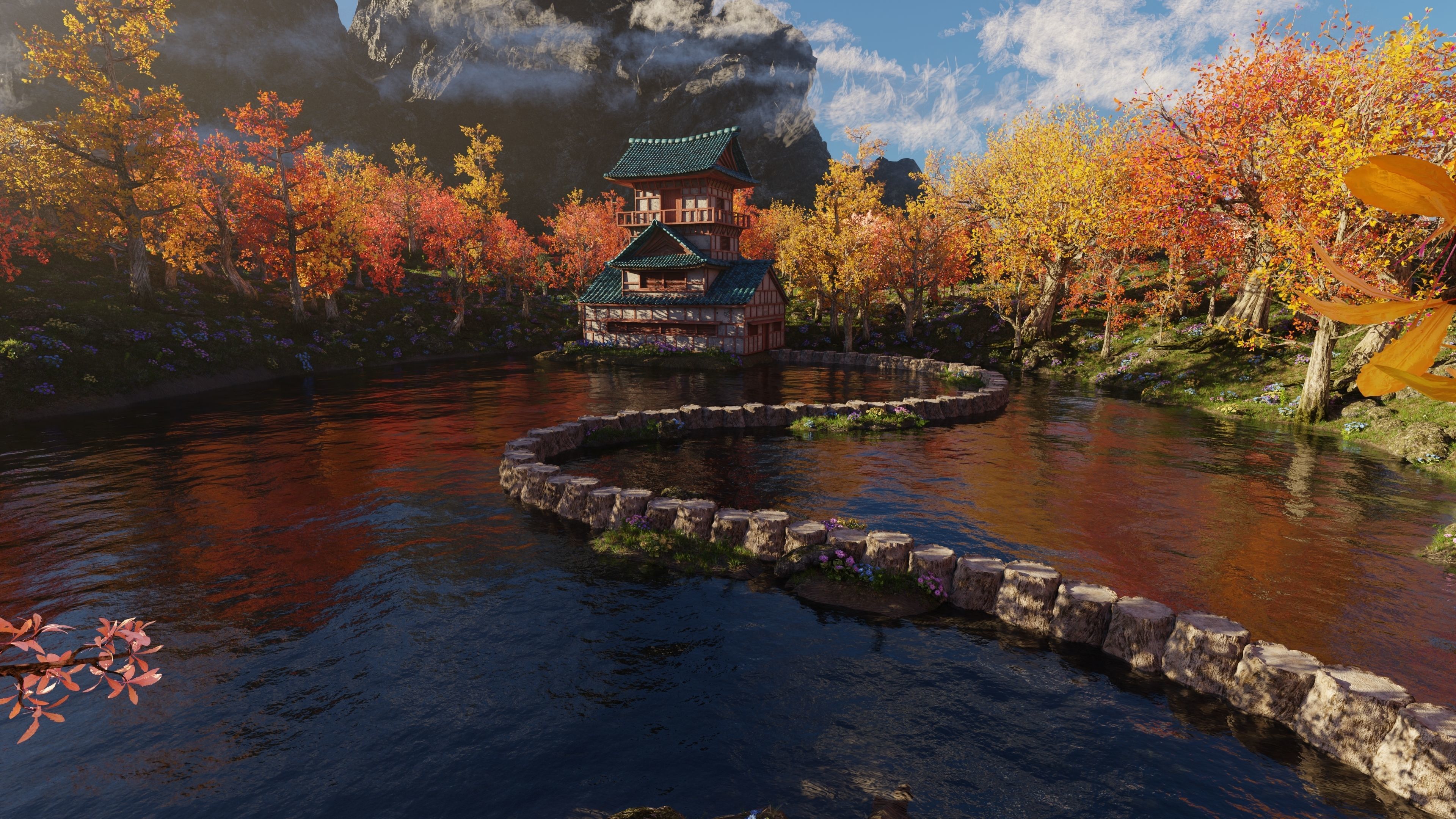 Japanese Scene 3D model | CGTrader