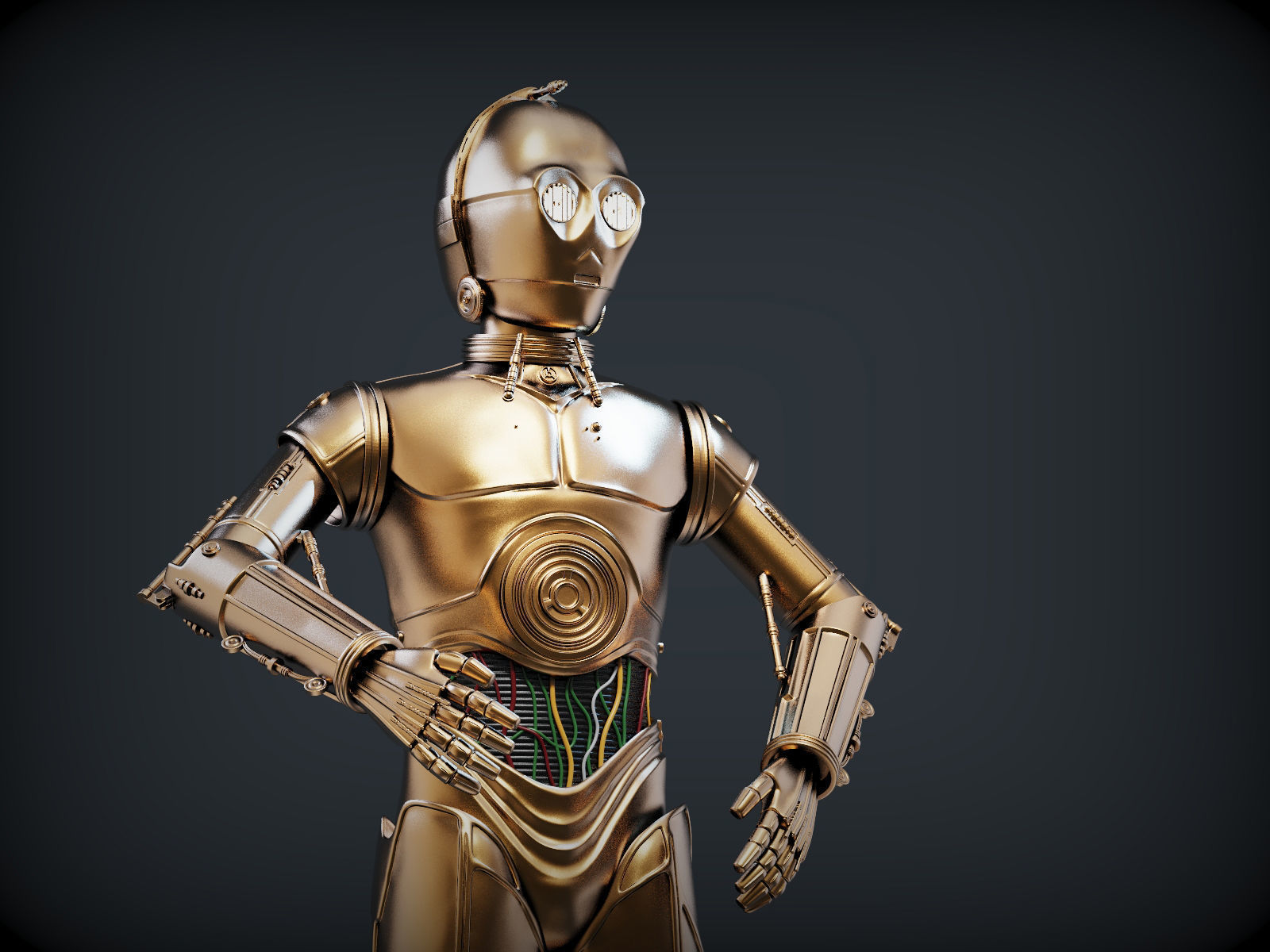 C-3PO protocol droid from Star Wars 3D model 3D printable | CGTrader