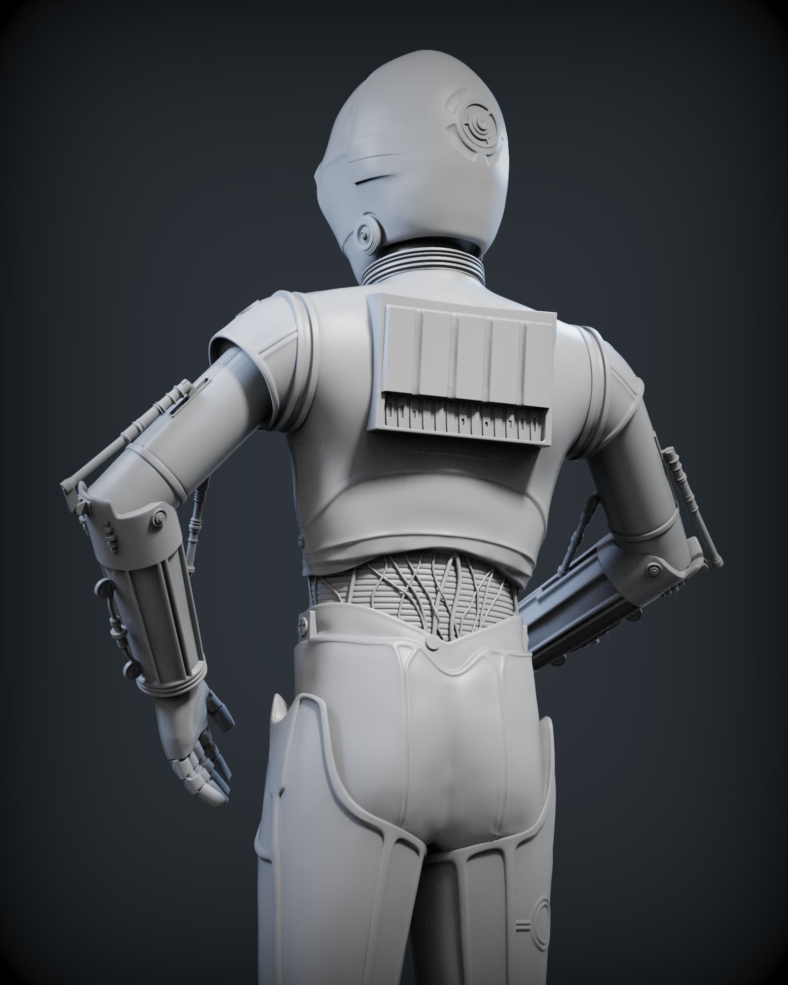 C-3PO protocol droid from Star Wars 3D model 3D printable | CGTrader