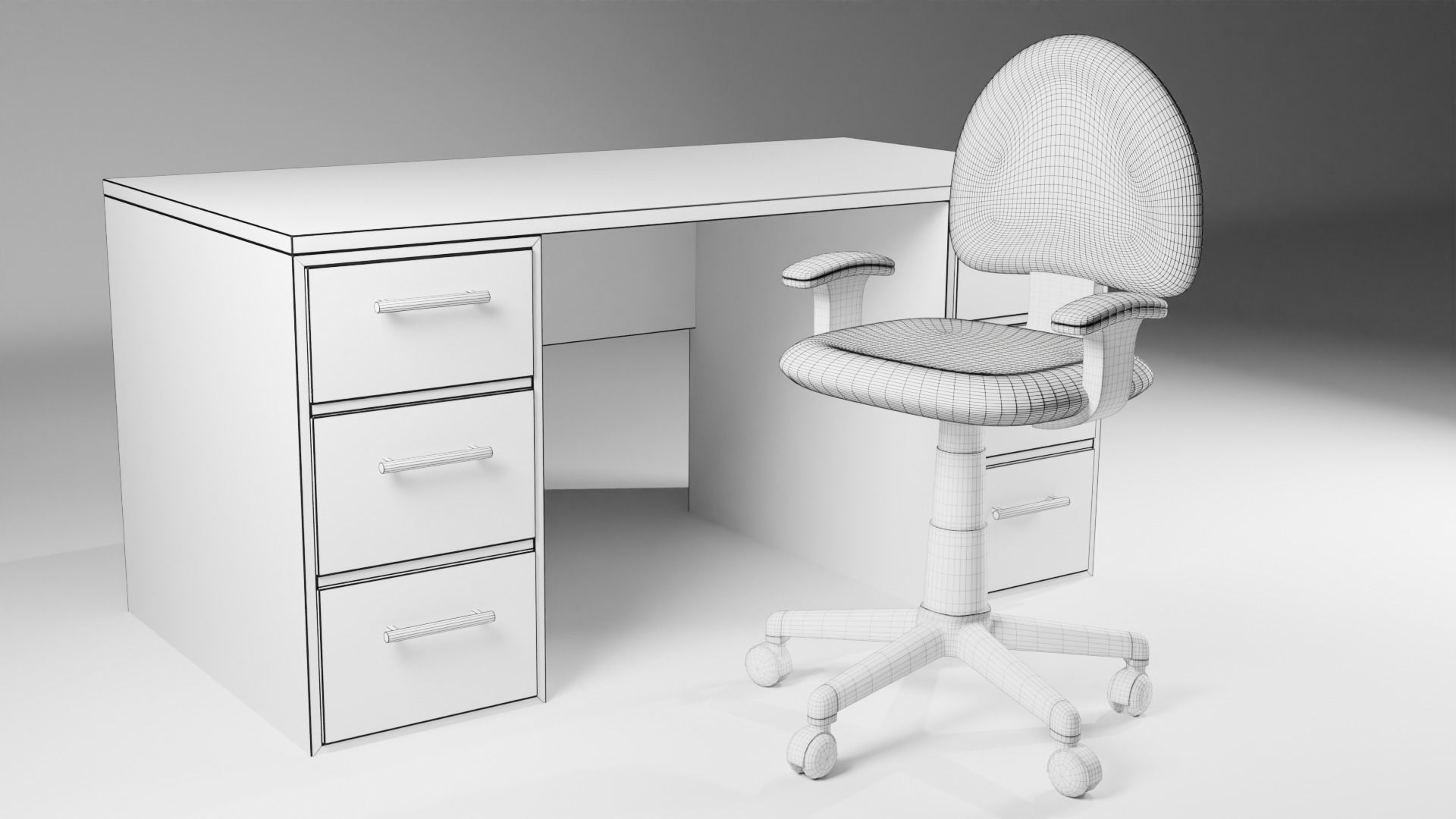 Classic And Modern Office Furniture 3D model | CGTrader