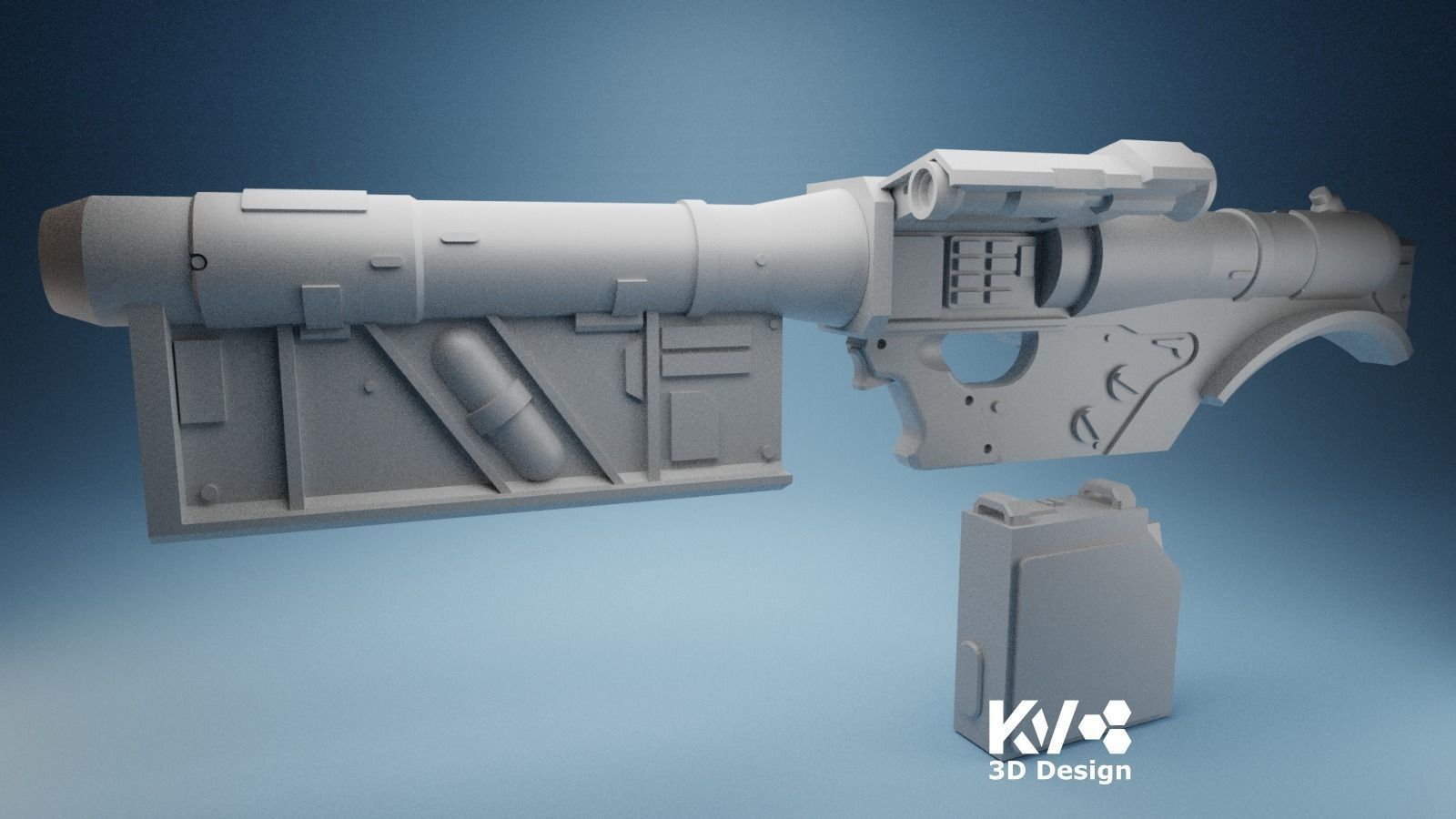KV-Akira Heavy Laser Rifle 3D model 3D printable | CGTrader