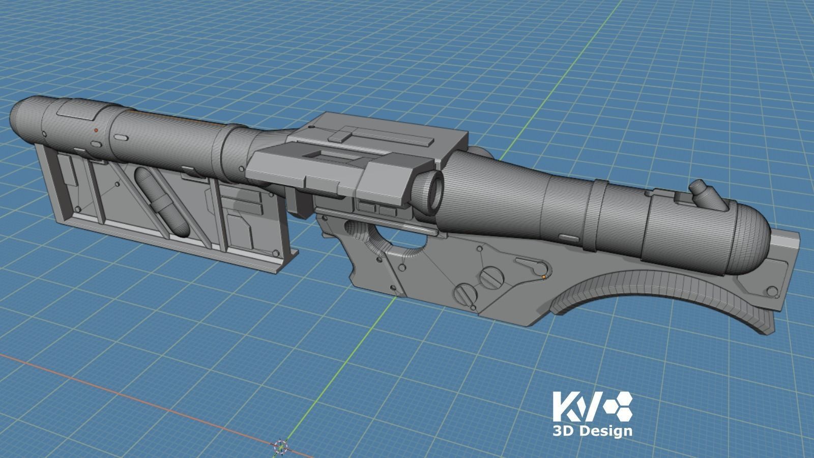 KV-Akira Heavy Laser Rifle 3D model 3D printable | CGTrader