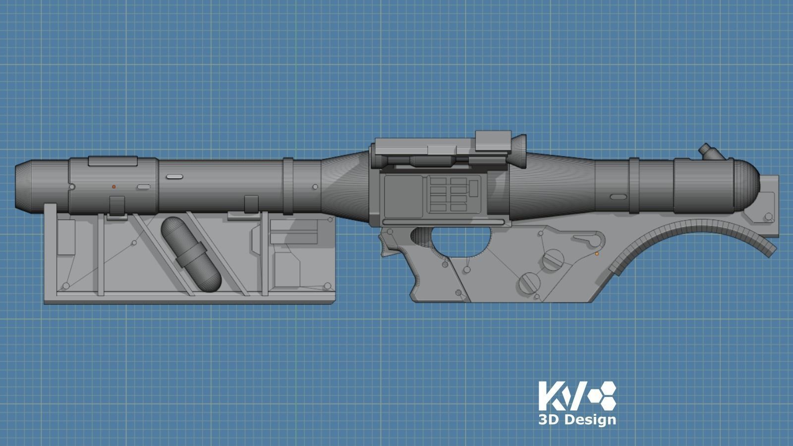 KV-Akira Heavy Laser Rifle 3D model 3D printable | CGTrader