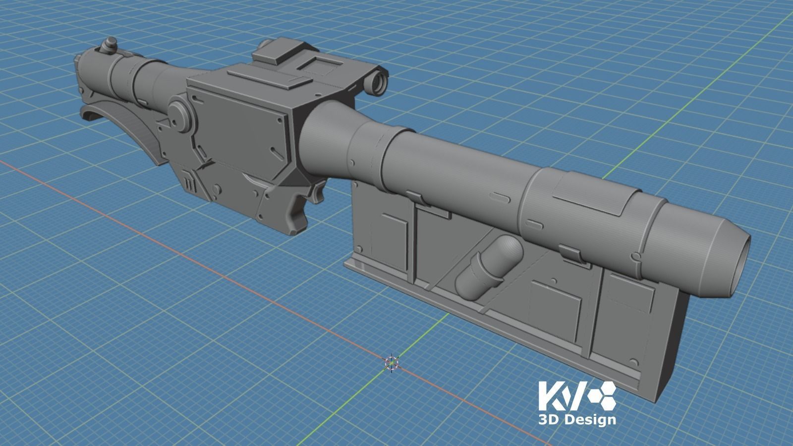 KV-Akira Heavy Laser Rifle 3D model 3D printable | CGTrader