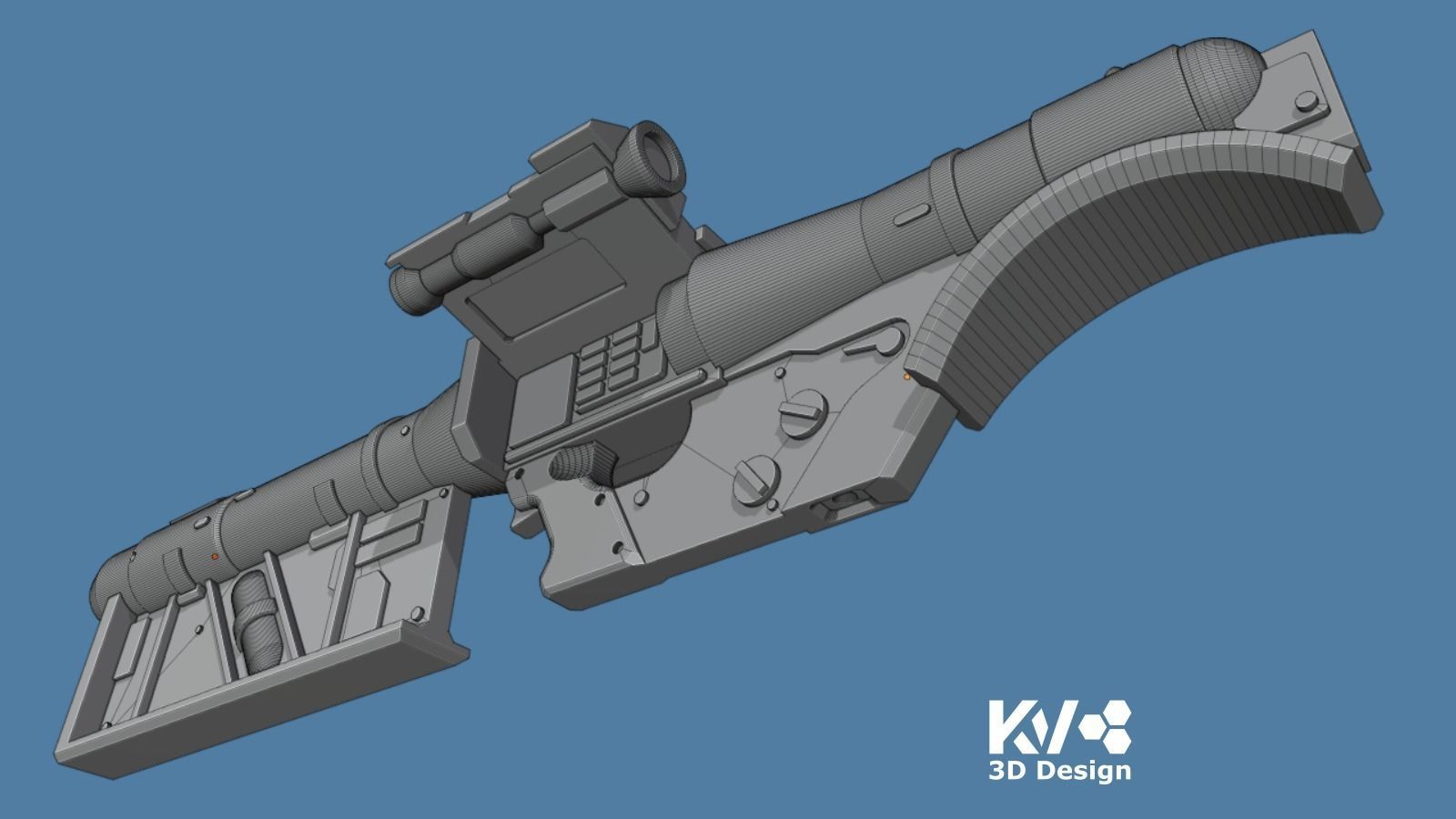 KV-Akira Heavy Laser Rifle 3D model 3D printable | CGTrader