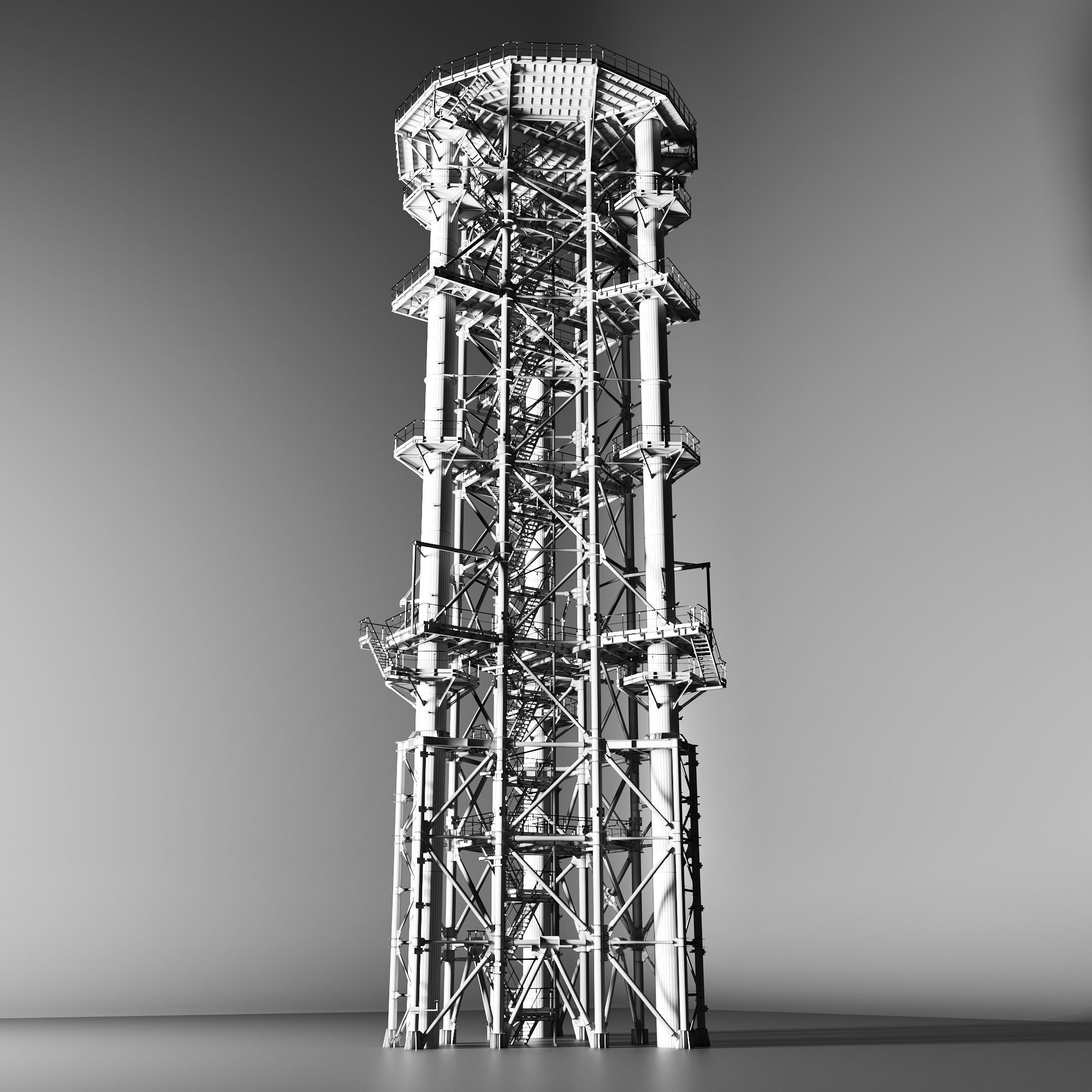 Torch Rack industrial tower 3D model | CGTrader
