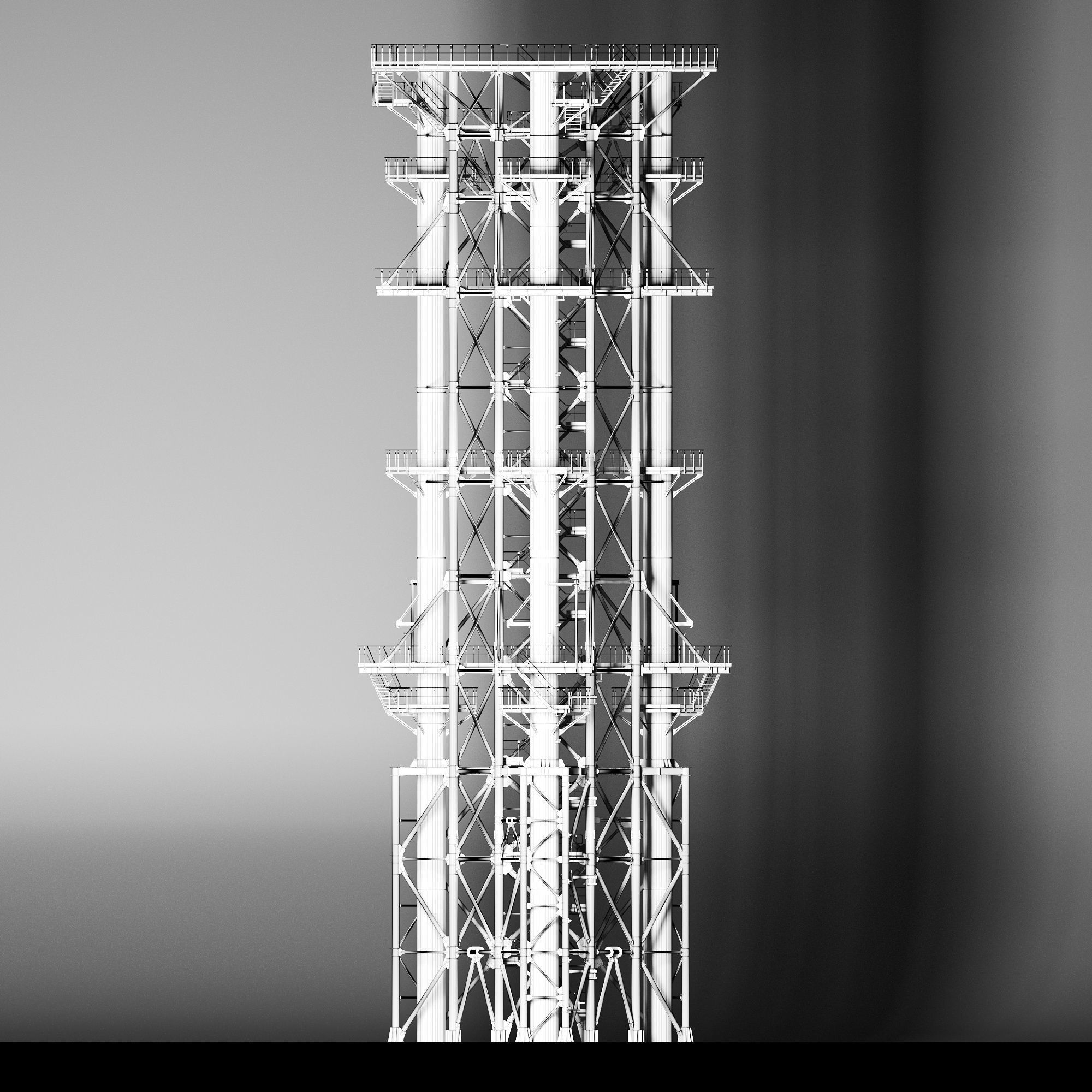 Torch Rack industrial tower 3D model | CGTrader