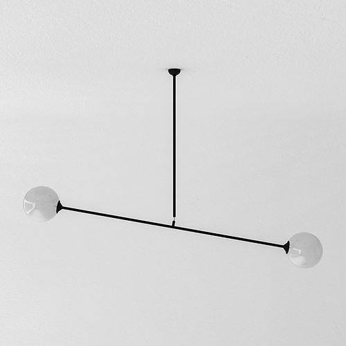 Two Spheres Ceiling Lamp 3D model | CGTrader