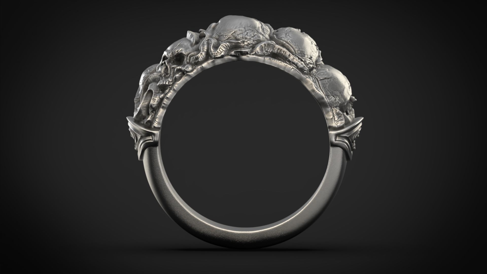Skull and tentacle ring STL 3d model for 3d printing 3D model 3D ...