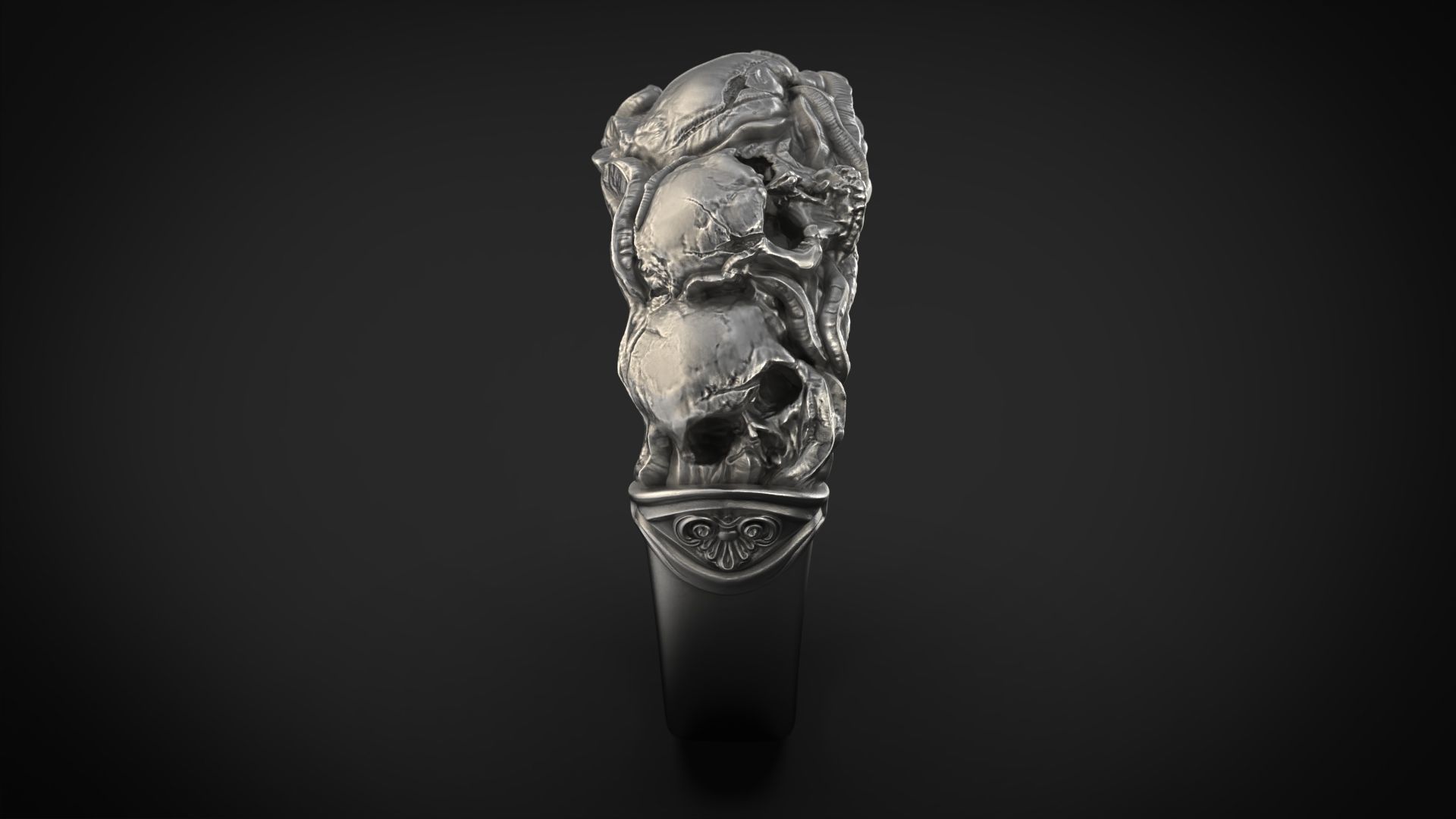 Skull and tentacle ring STL 3d model for 3d printing 3D model 3D ...