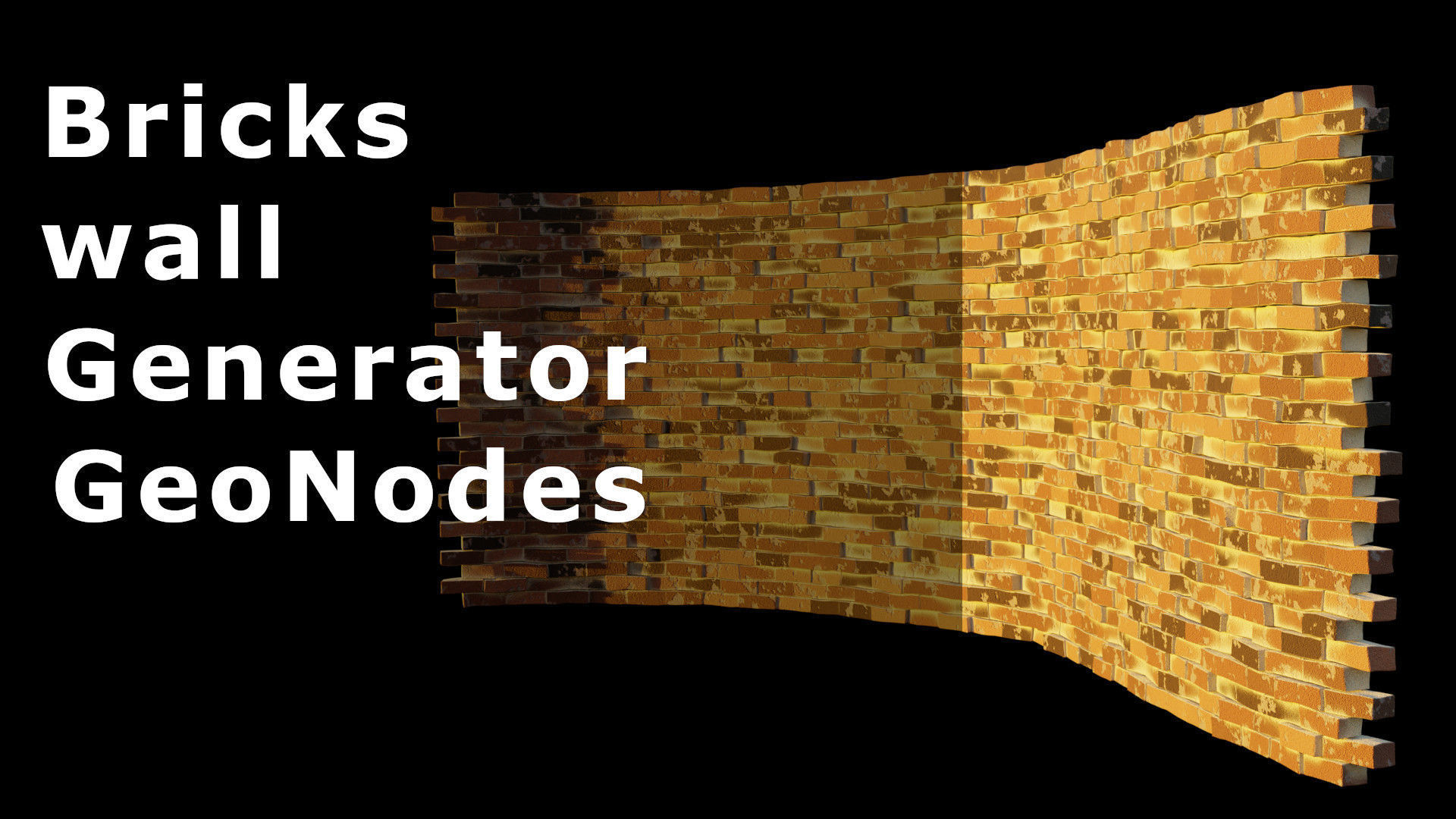 3D model Bricks wall generatorgeometry nodes VR / AR / low-poly | CGTrader