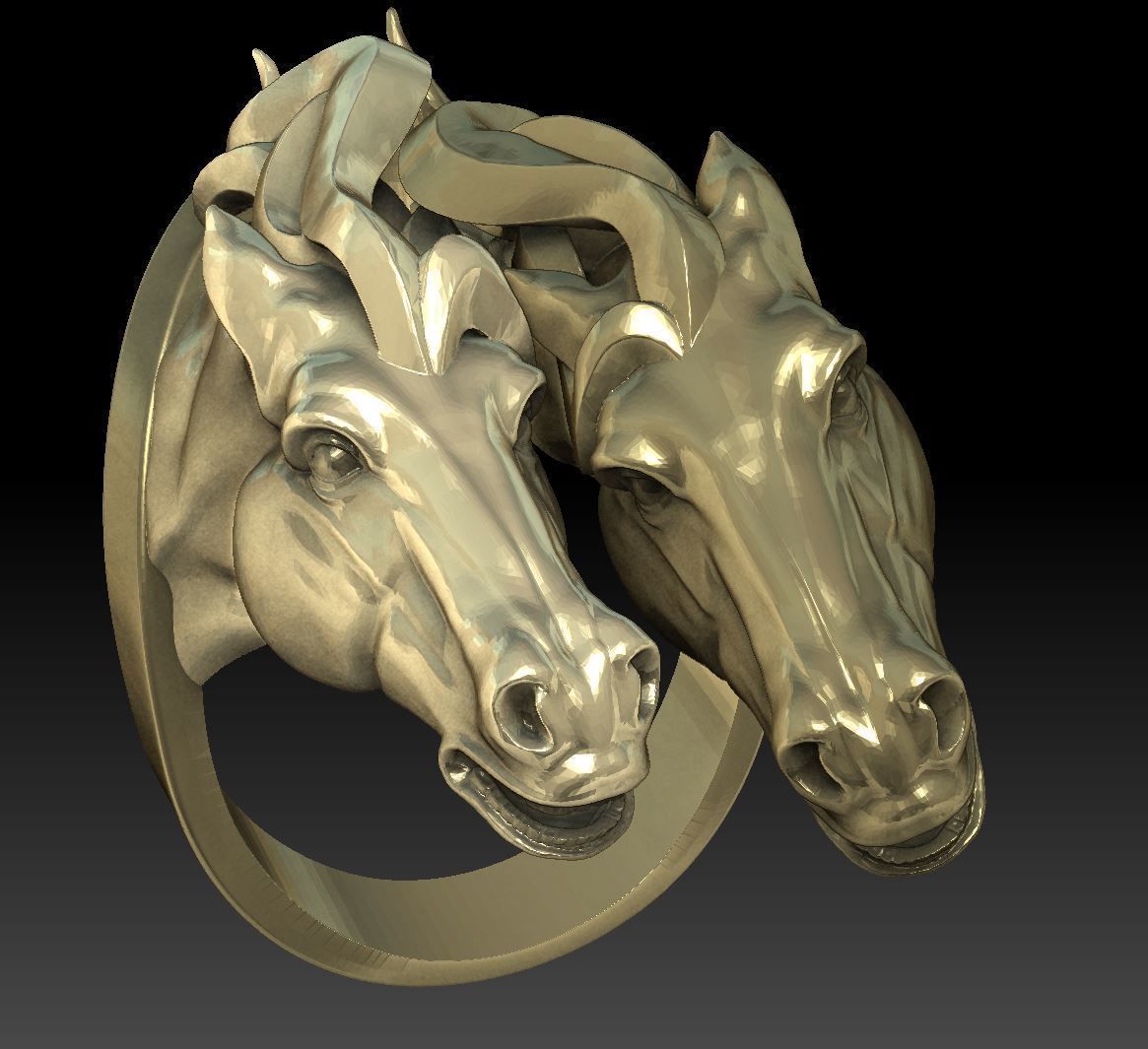 Ring horses love 3D model 3D printable | CGTrader
