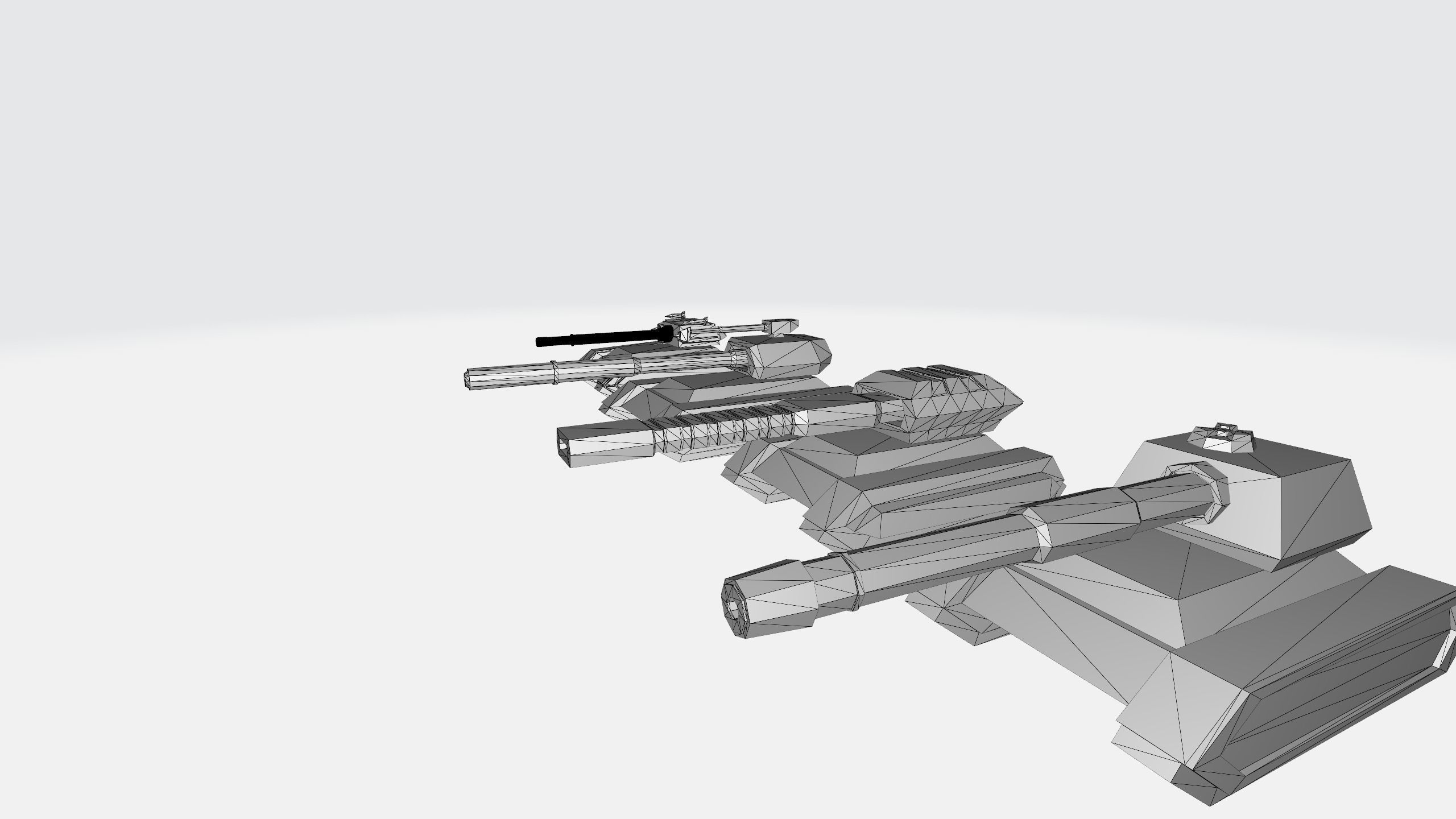 Low poly Tank for mass distraction for game turret can animate free VR ...