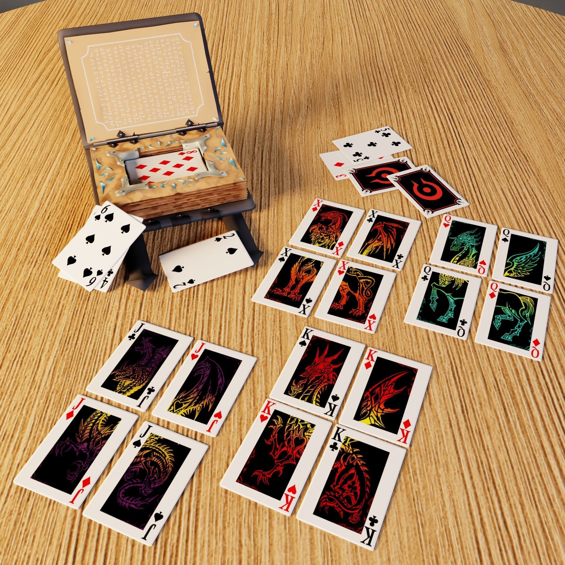3D model Poker Card Deck Drump Set VR / AR / low-poly | CGTrader
